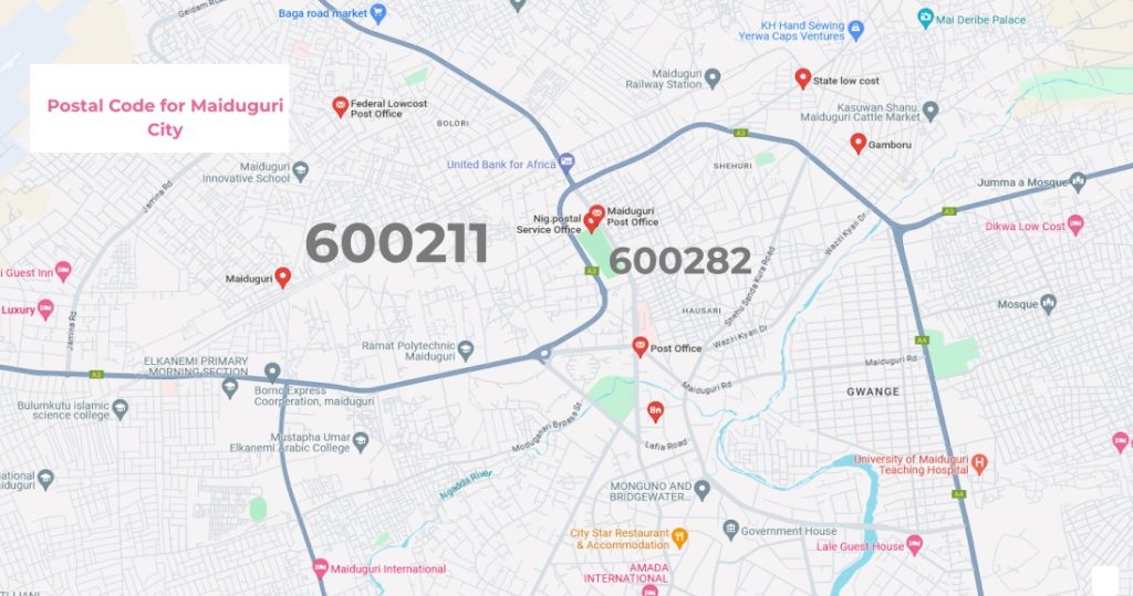 471 Places in Maiduguri and Their Postal Codes