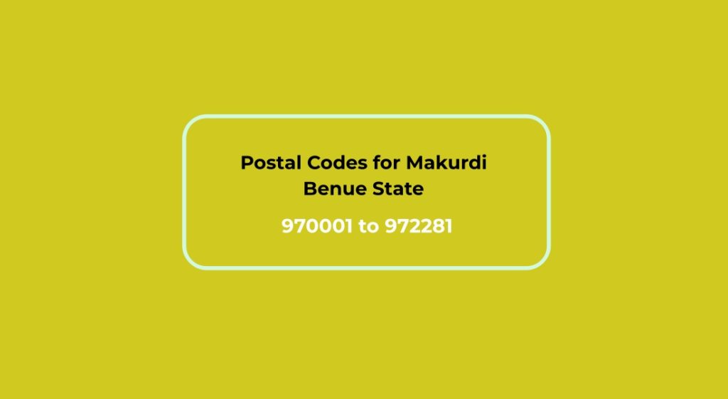 Postal Code for Makurdi Benue State - NgnPostal