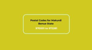 Postal Code for Makurdi Benue State - NgnPostal