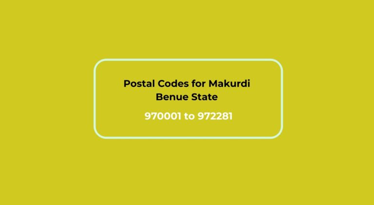Postal Code for Makurdi Benue State - NgnPostal
