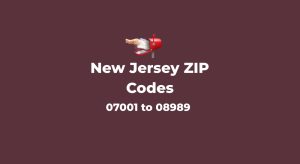 List of New Jersey ZIP Codes by City