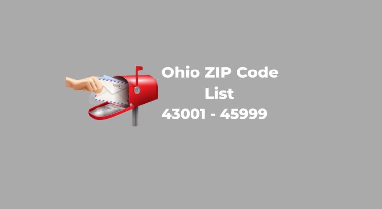 Ohio ZIP Code List with Cities