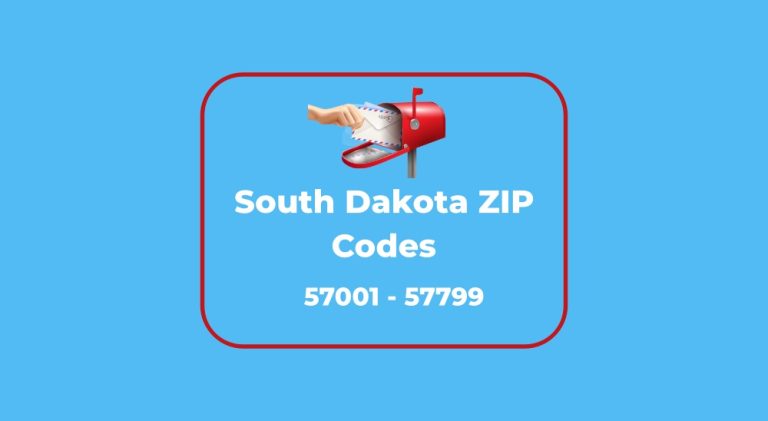 List of South Dakota ZIP Codes and Cities