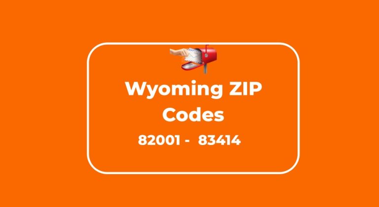 List of Wyoming ZIP Codes: USA