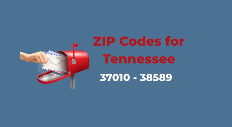 List All ZIP Codes for Tennessee