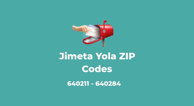 List of 118 Jimeta Yola ZIP Codes