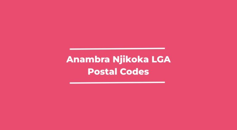 Anambra Njikoka LGA Postal Codes